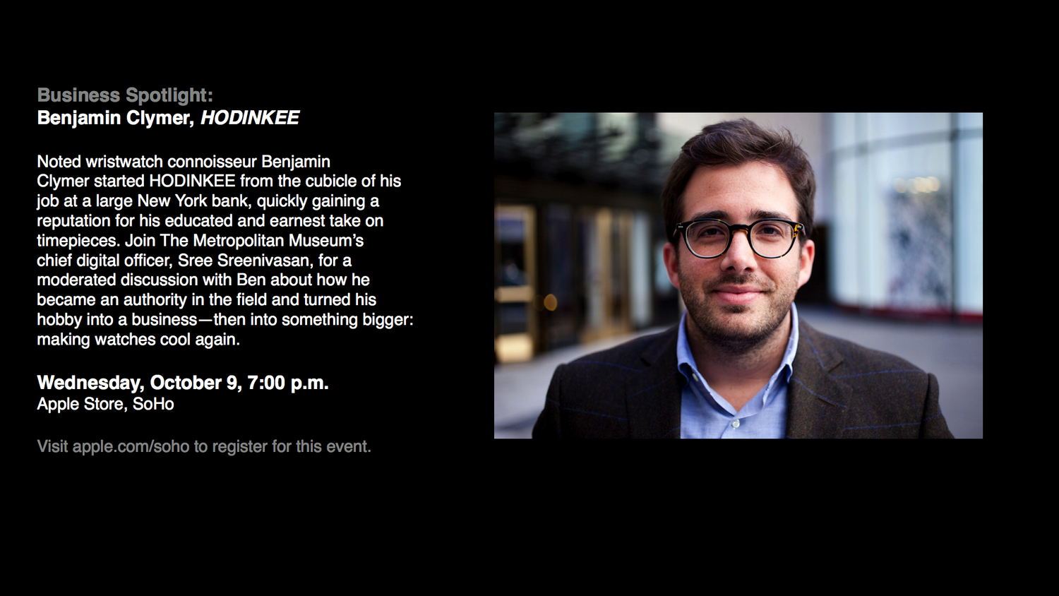 You're Invited: Hear Our Own Ben Clymer Speak About Turning A Love For ...